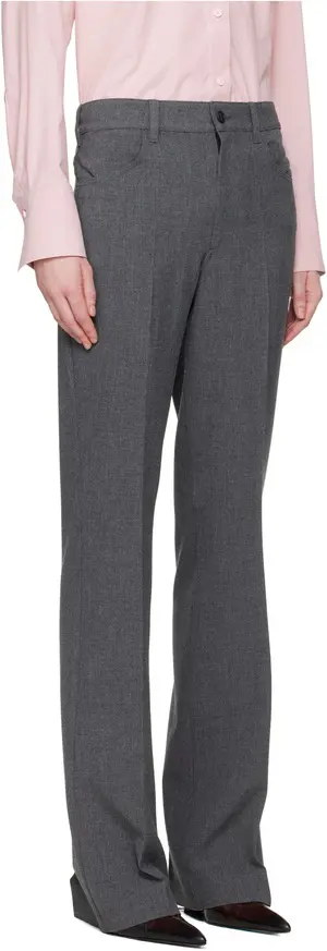 Attico The Pressed Creased Trousers - Black