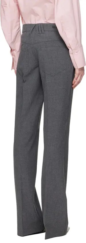 Attico The Pressed Creased Trousers - Black