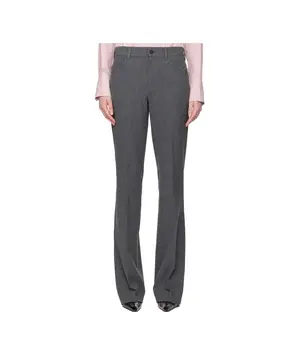 Attico The Pressed Creased Trousers - Black
