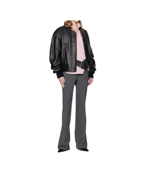 Attico The Pressed Creased Trousers - Black