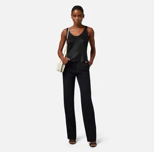 Elisabetta Franchi Metallic Knit V-neck Tank