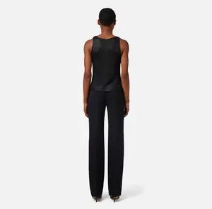 Elisabetta Franchi Metallic Knit V-neck Tank