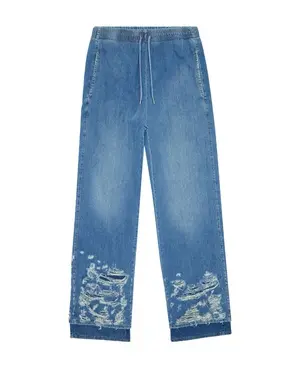 DIESEL® Distressed Wide-leg Jeans - Blue