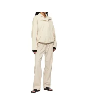 ST. AGNI Diagonal Zipper Casual Jacket - White