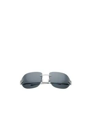 Cartier Logo Rimless Sunglasses - Gray