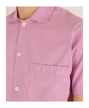 TEKLA Pyjamas S/s Shirt Purple - Pink