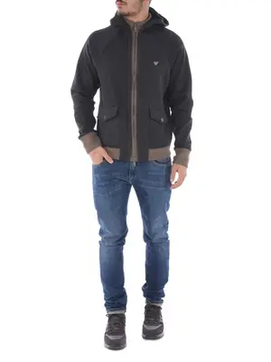 Emporio Armani Logo Detail Hooded Jacket