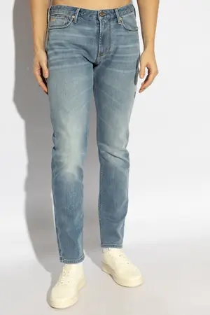 Emporio Armani Vintage Effect Denim Jeans - Blue
