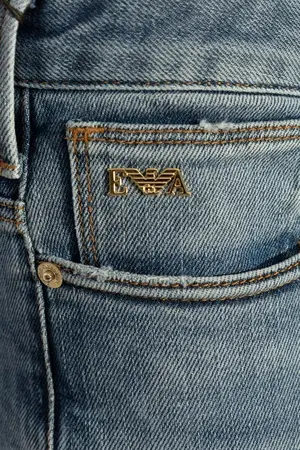 Emporio Armani Vintage Effect Denim Jeans - Blue