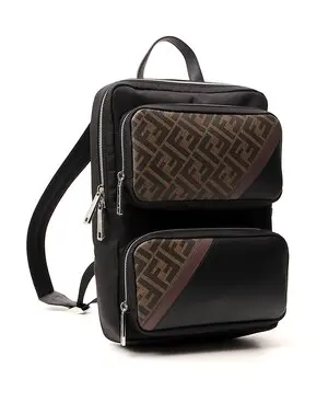 Fendi Ff Motif Paneled Backpack