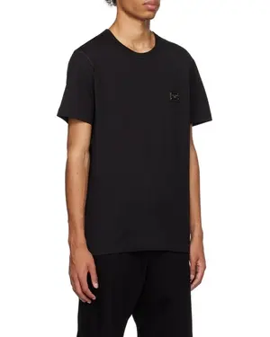 Dolce & Gabbana Dolce Gabbana Logo Plaque Crewneck T-shirt - Black