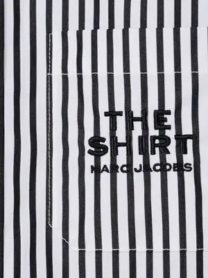 Marc Jacobs Striped Logo Embroidered Shirt