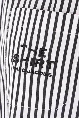 Marc Jacobs Striped Logo Embroidered Shirt