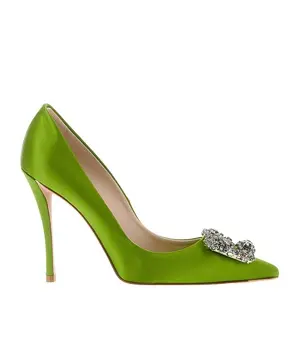 ROGER VIVIER 100mm Flower Strass Heeled Pumps