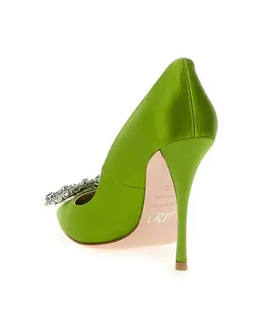 ROGER VIVIER 100mm Flower Strass Heeled Pumps
