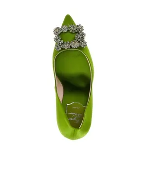 ROGER VIVIER 100mm Flower Strass Heeled Pumps