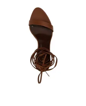 THE ROW Maud High-heeled Sandals With Wrap-around Straps - Brown