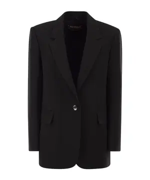 Max Mara Bosco Single-breasted Cady Blazer - Black