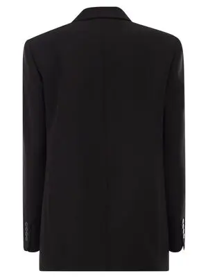 Max Mara Bosco Single-breasted Cady Blazer - Black