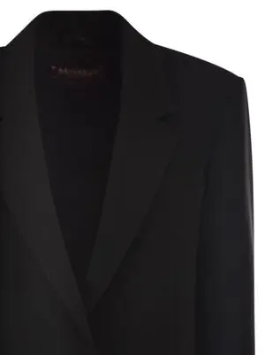 Max Mara Bosco Single-breasted Cady Blazer - Black