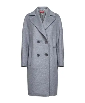 Max Mara Agenda Double-breasted Long Coat - Medium Gray