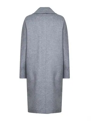 Max Mara Agenda Double-breasted Long Coat - Medium Gray