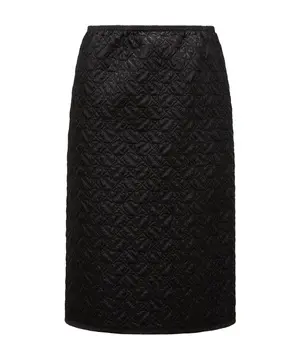 Moncler Quilted Midi Skirt - Black
