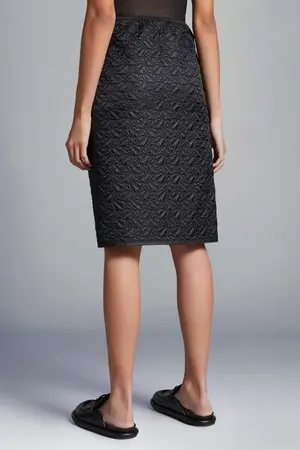 Moncler Quilted Midi Skirt - Black