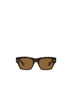 Oliver Spencer Kasdan Square Frame Sunglasses - Brown