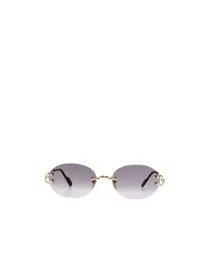 Cartier Oval-frame Sunglasses - Gold