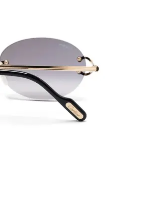 Cartier Oval-frame Sunglasses - Gold