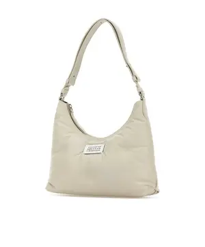 MAISON MARGIELA Glam Slam Hobo Small Shoulder Bag - Light Gray