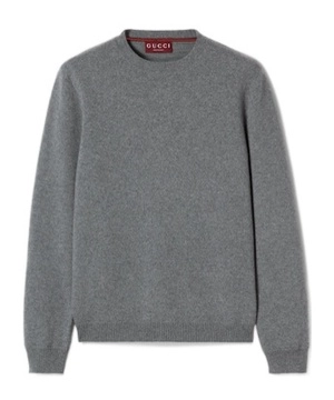 GUCCI Gucci Wool Cashmere Crewneck Sweater With Web Detail