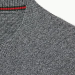 Gucci Wool Cashmere Crewneck Sweater With Web Detail