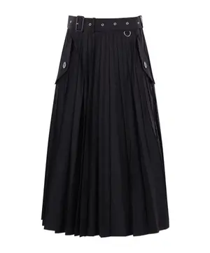 Sacai Pleated Skirt With Belted Waist