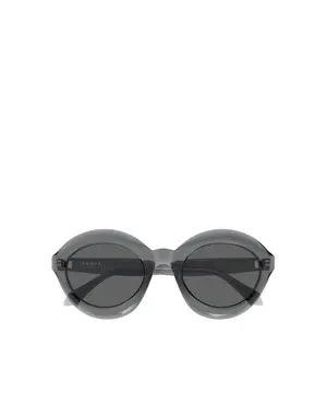 Alaïa Oval Frame Sunglasses - Gray