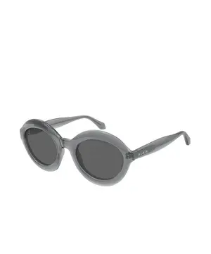 Alaïa Oval Frame Sunglasses - Gray