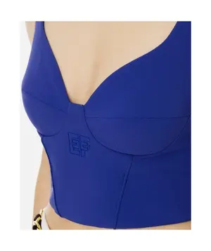 Elisabetta Franchi Crepe Corset Vest