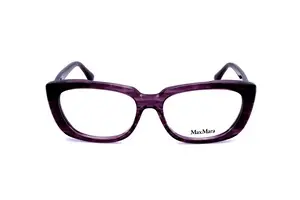 Max Mara Rectangular Full Rim Eyeglasses - White