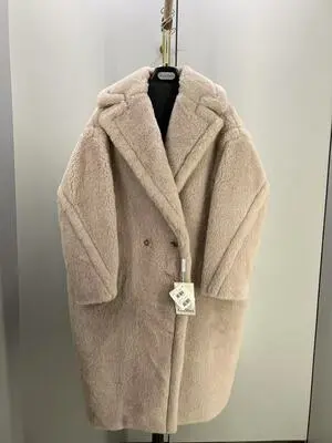 Max Mara Tedgirl Buttoned Long Coat - Sand-colored