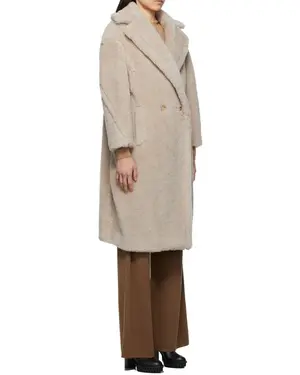Max Mara Tedgirl Buttoned Long Coat - Sand-colored