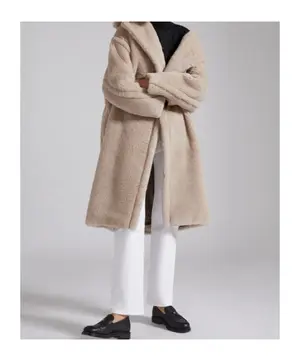 Max Mara Tedgirl Buttoned Long Coat - Sand-colored