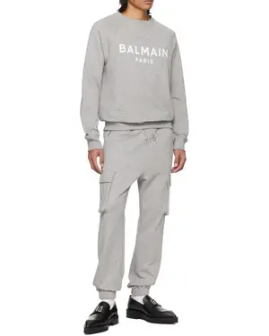 Balmain Drawstring Cargo Trousers - Gray