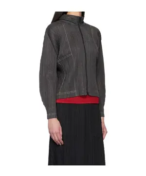 PLEATS PLEASE BY ISSEY MIYAKE Hooded Denim Jacket