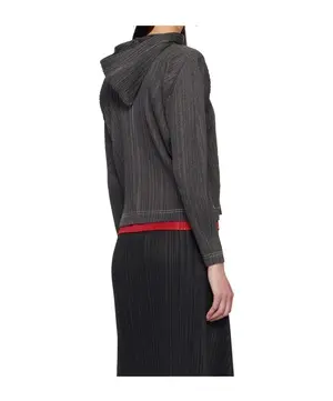 PLEATS PLEASE BY ISSEY MIYAKE Hooded Denim Jacket
