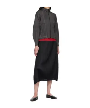 PLEATS PLEASE BY ISSEY MIYAKE Hooded Denim Jacket