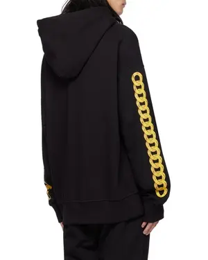 Versace Logo Printed Drawstring Hoodie