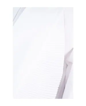 Givenchy Pleated Scarf Neck Poplin Blouse