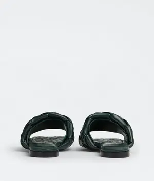 Bottega Veneta Lido Braided Leather Flat Sandals - Black