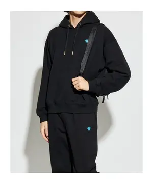Versace Medusa Patch Drawstring Hoodie